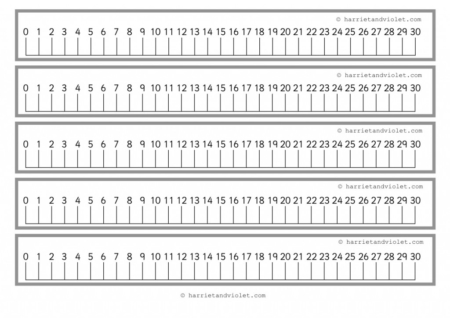 Number Line with Guidelines 0 - 30 Black and White (free numberline ...