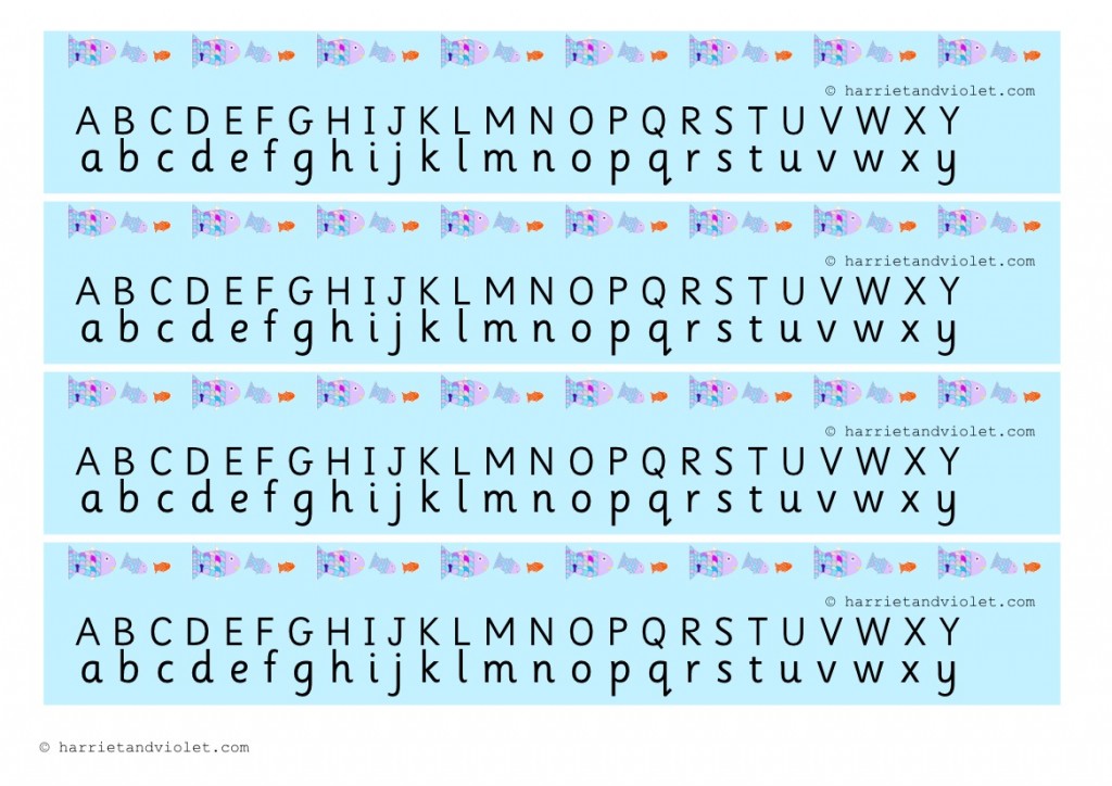 Rainbow Fish Alphabet Chart - Free Teaching Resources - Print Play Learn