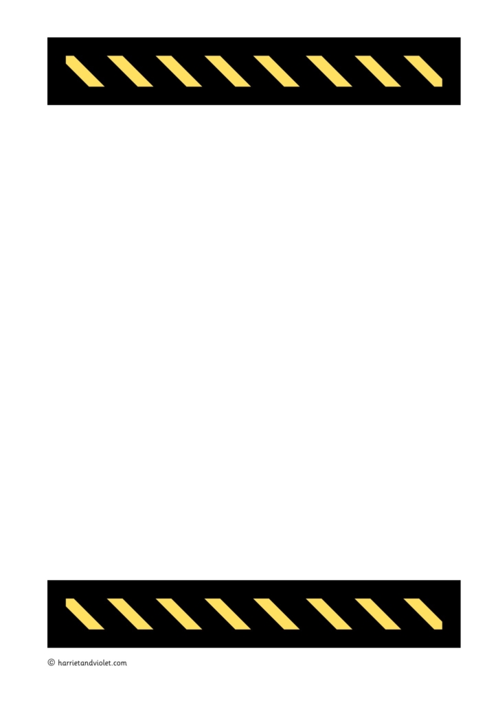 Construction Border Paper - Free Teaching Resources - Print Play Learn