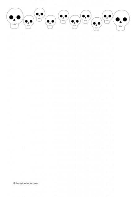 Halloween Skeleton Border Paper - Free Teaching Resources - Print Play ...