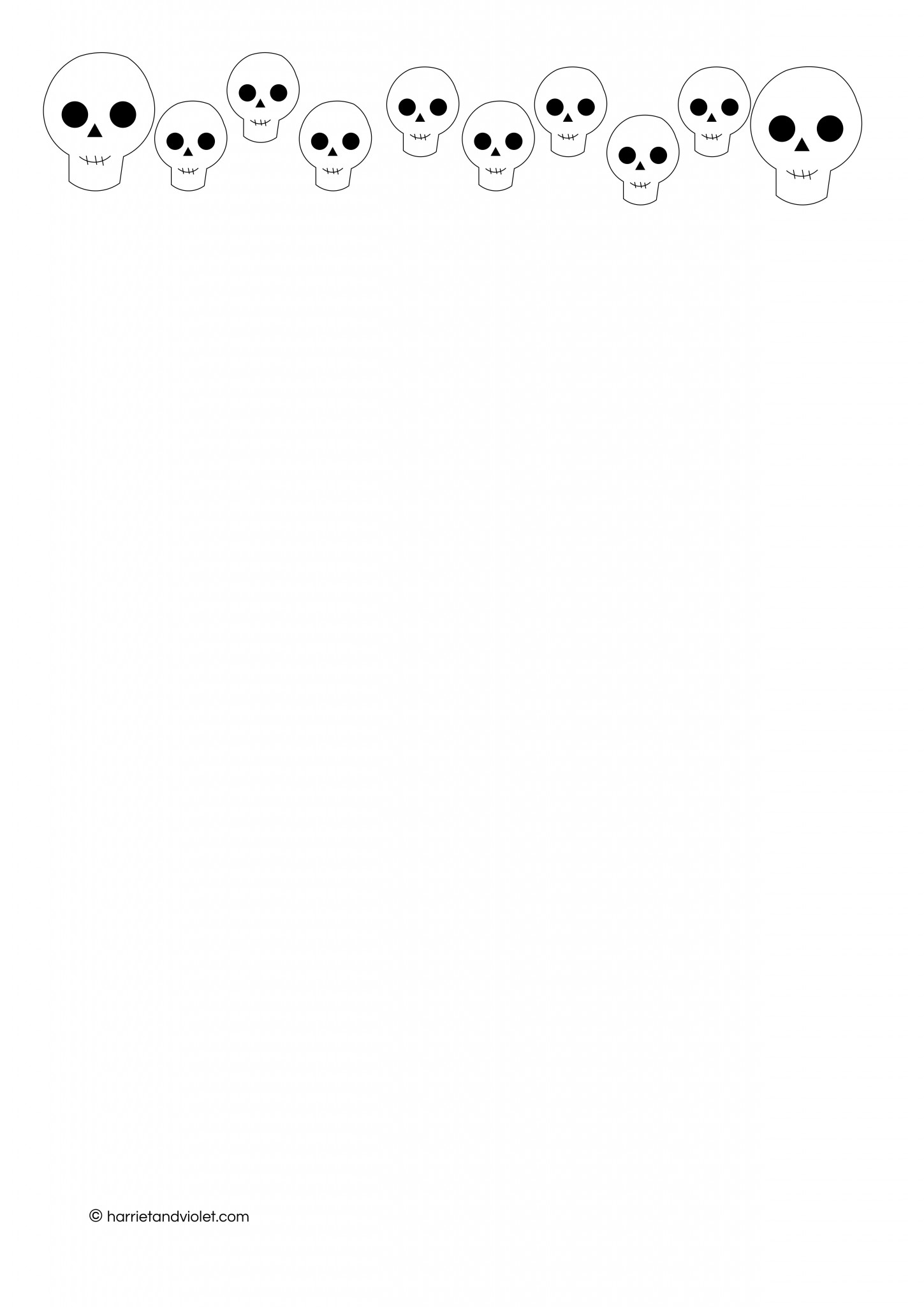 Halloween Skeleton Border Paper - Free Teaching Resources - Print Play ...