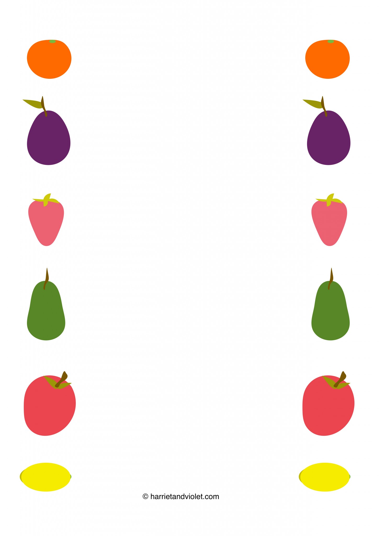 Fruit Page Border Paper A4 Portrait - Free Teaching Resources - Print ...