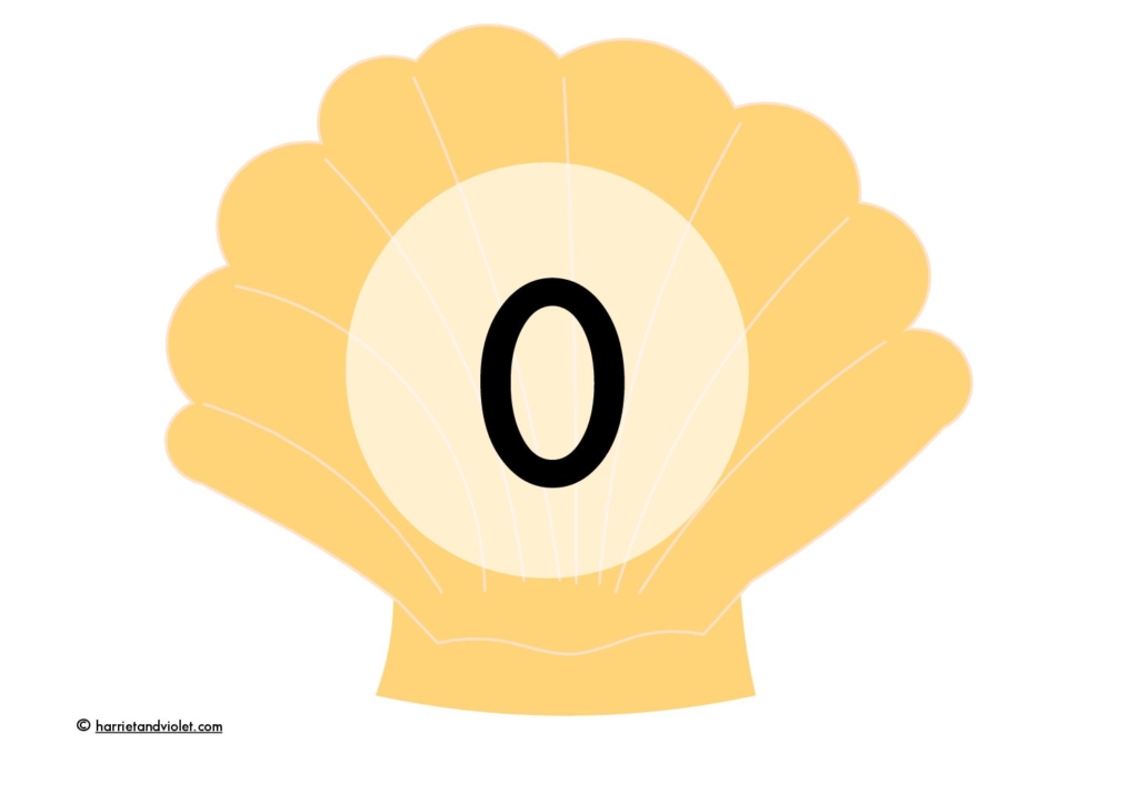 Shells 0-10 number line - Printable Teaching Resources - Print Play Learn