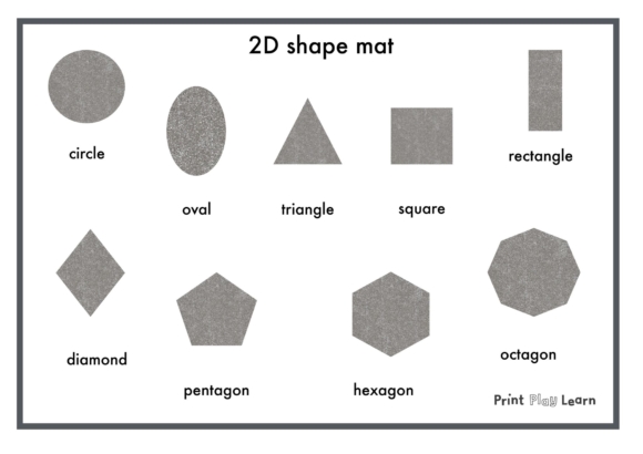 2D Shape Mat - Free Teaching Resources - Print Play Learn
